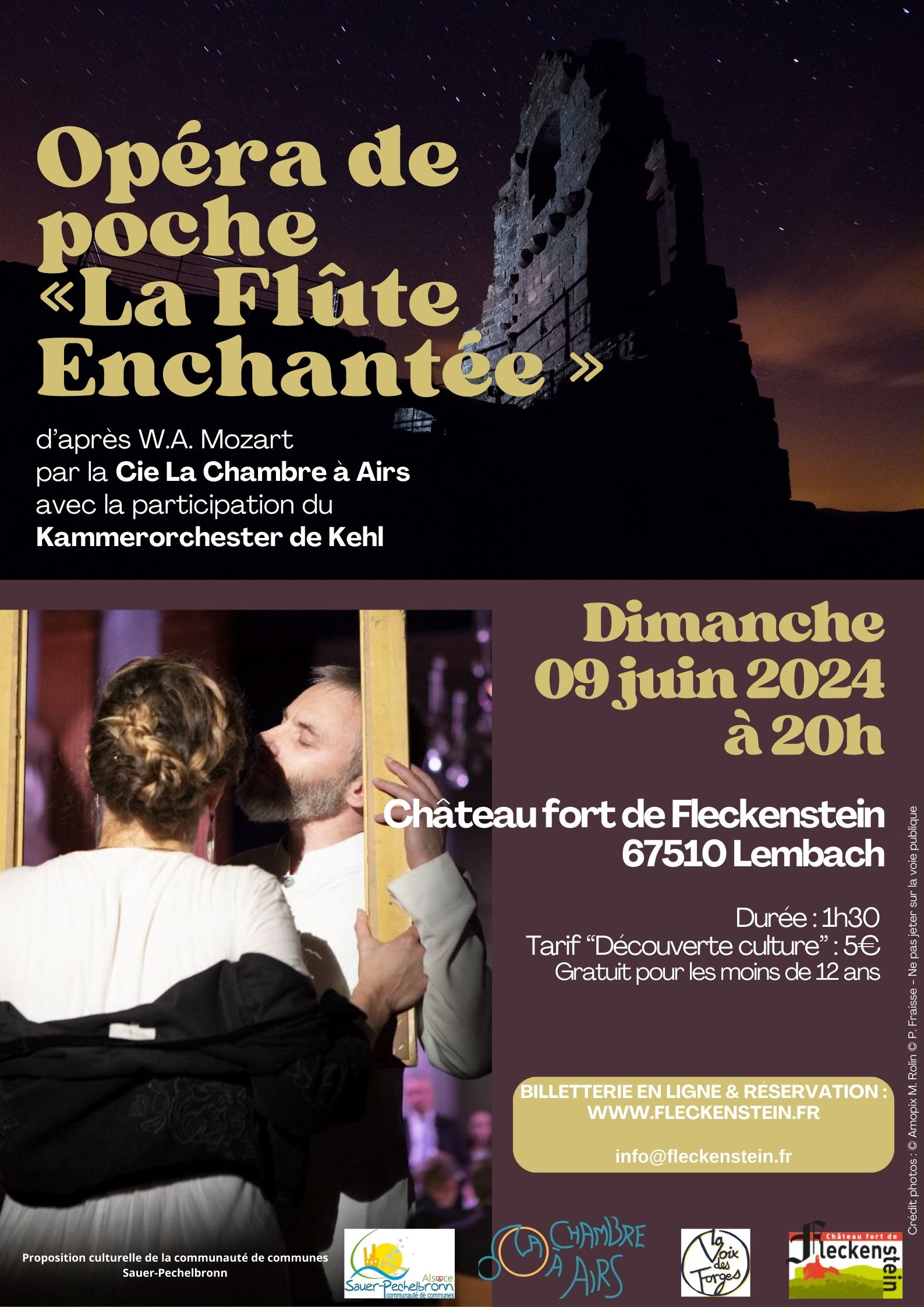 Affiche opéra Flûte Enchantée jpeg - Château de Fleckenstein